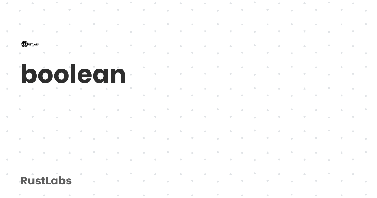 Boolean Learn Rust